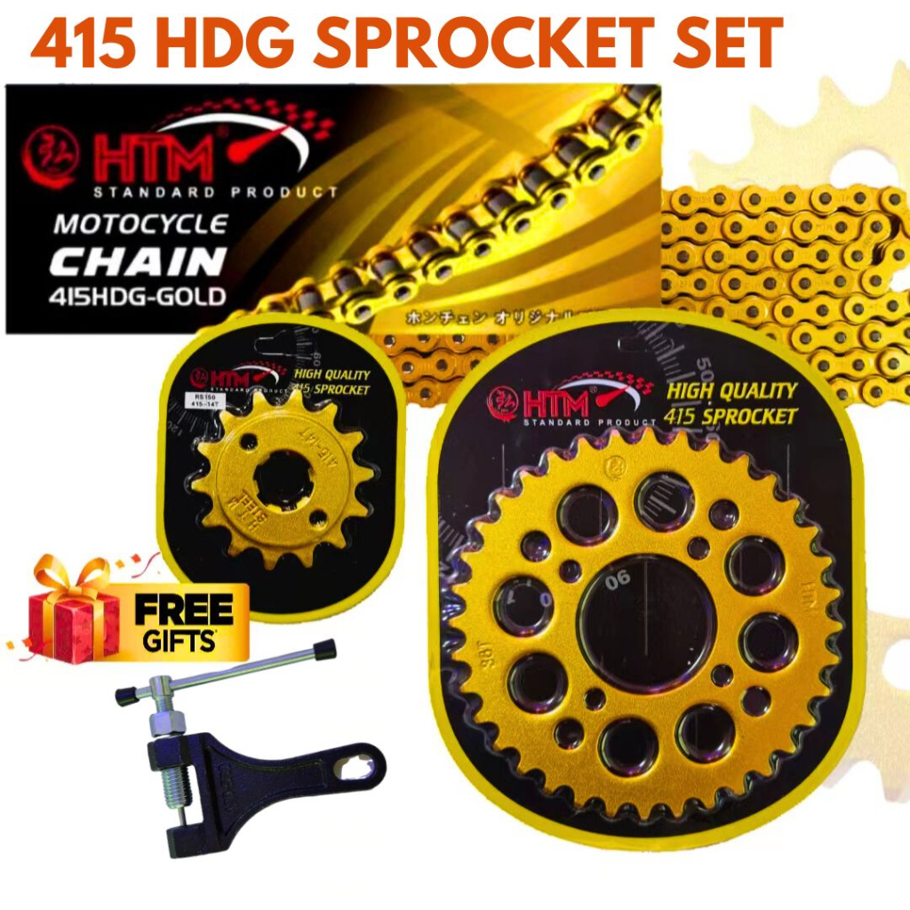 415HDG-122L Y15 Y15ZR Y16 Y16ZR FZ150 HTM RACING CHAIN SPROCKET SET ...