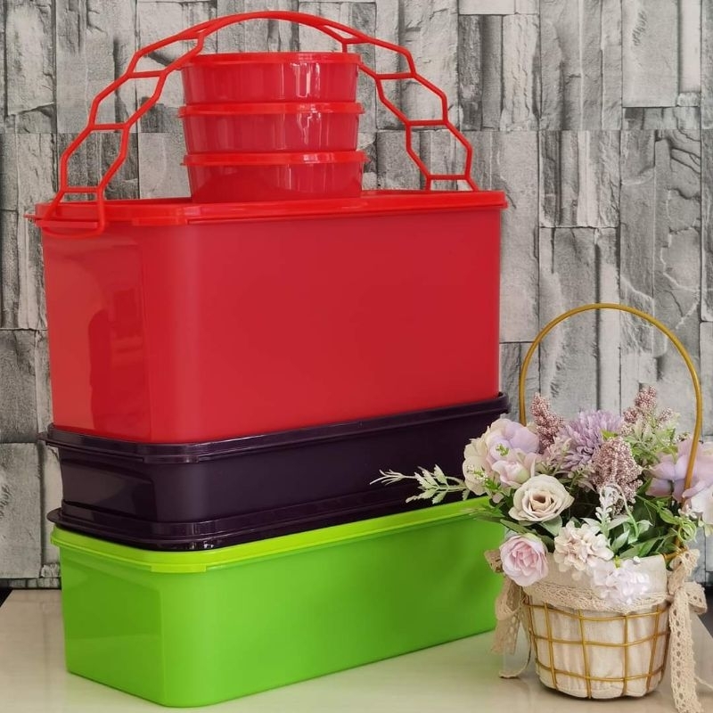 Tupperware Purple Carry All Picnic Set (6) | Shopee Malaysia