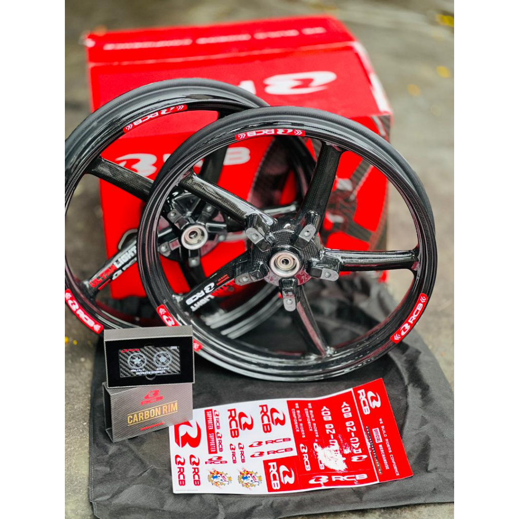 Original RCB CR55 Carbon Forged SportRim Yamaha Y15 V1 V2 Y16 Sport ...