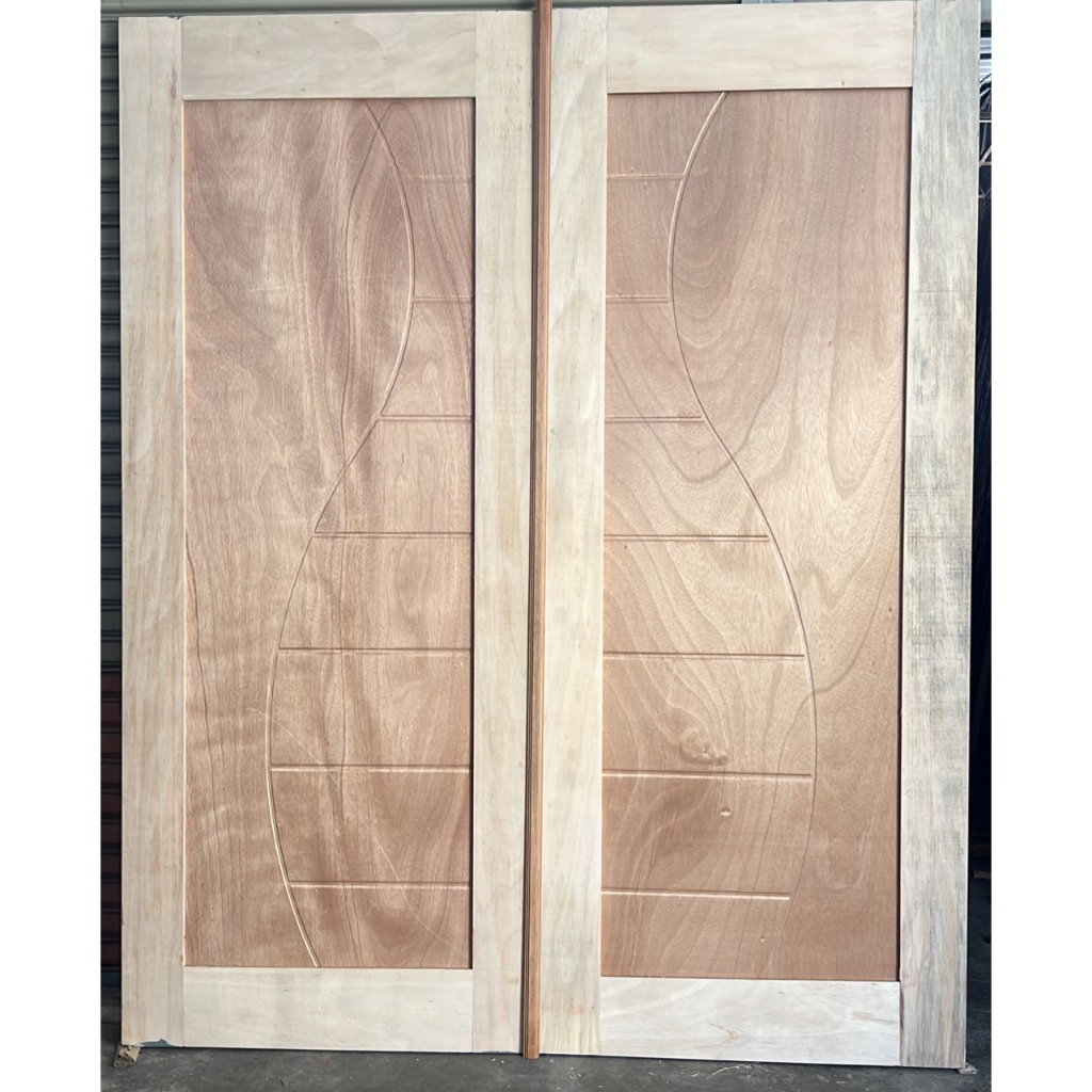 Pintu Kayu Utama Kembar Depan Rumah (Full Solid Core) Wooden Door ...