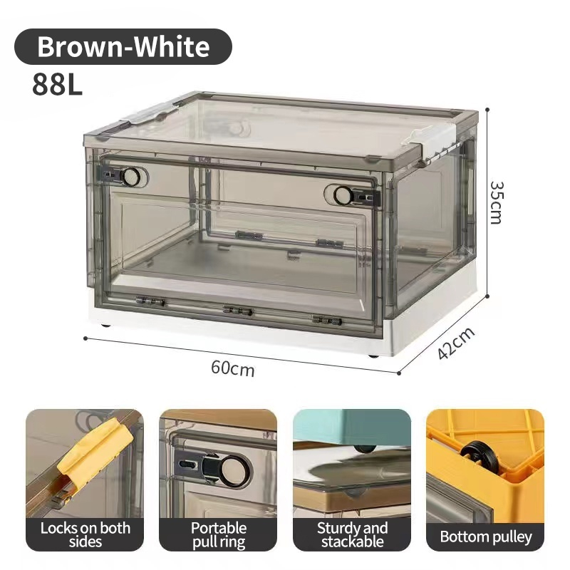 120L Foldable Storage Box/Plastic Storage Box With Lid/Storage ...