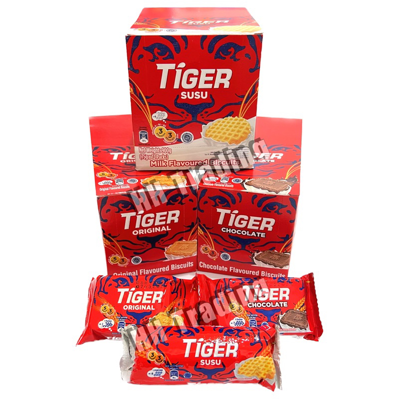 53.2g / 75g x 12’s TIGER BISCUITS (ORIGINAL / CHOCOLATE / SUSU ...
