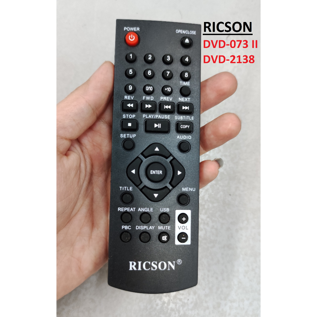 (ORIGINAL) Ricson Dvd Player DVD-073 II / DVD-2138 / DVD-075 / DVD-069 / DVD-K25 Remote Control ...