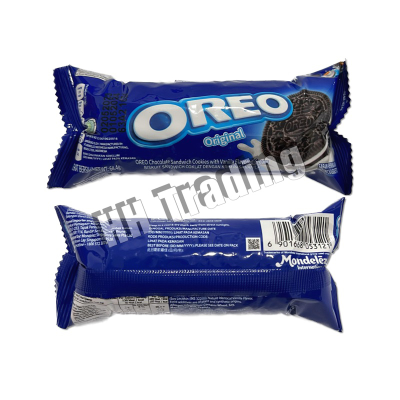 64.4g OREO ORIGINAL CHOCOLATE SANDWICH COOKIES WITH VANILLA FLAVOURED ...