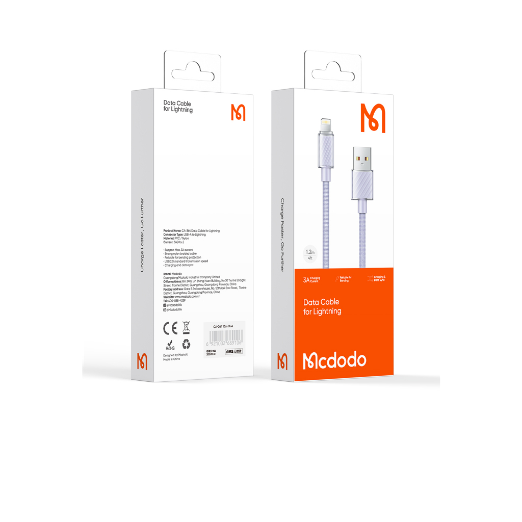 MCDODO CA-3640 / CA-3641 / CA-3642 3A USB Data Cable Super Fast Quick ...