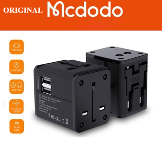 MCDODO (ORIGINAL) UNIVERSAL TRAVEL ADAPTER CHARGER WITH TWO USB PORTS ...
