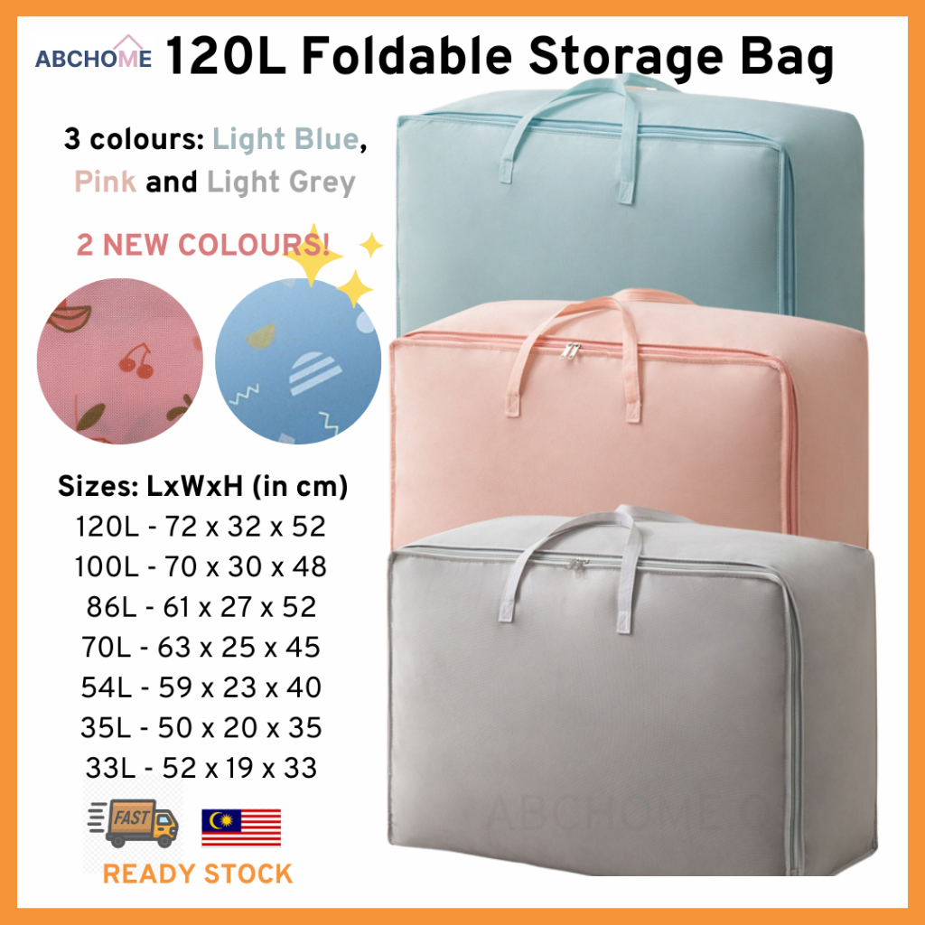 100L Foldable Storage Bag Blanket Comforter Organizer, Beg Simpan Cadar ...