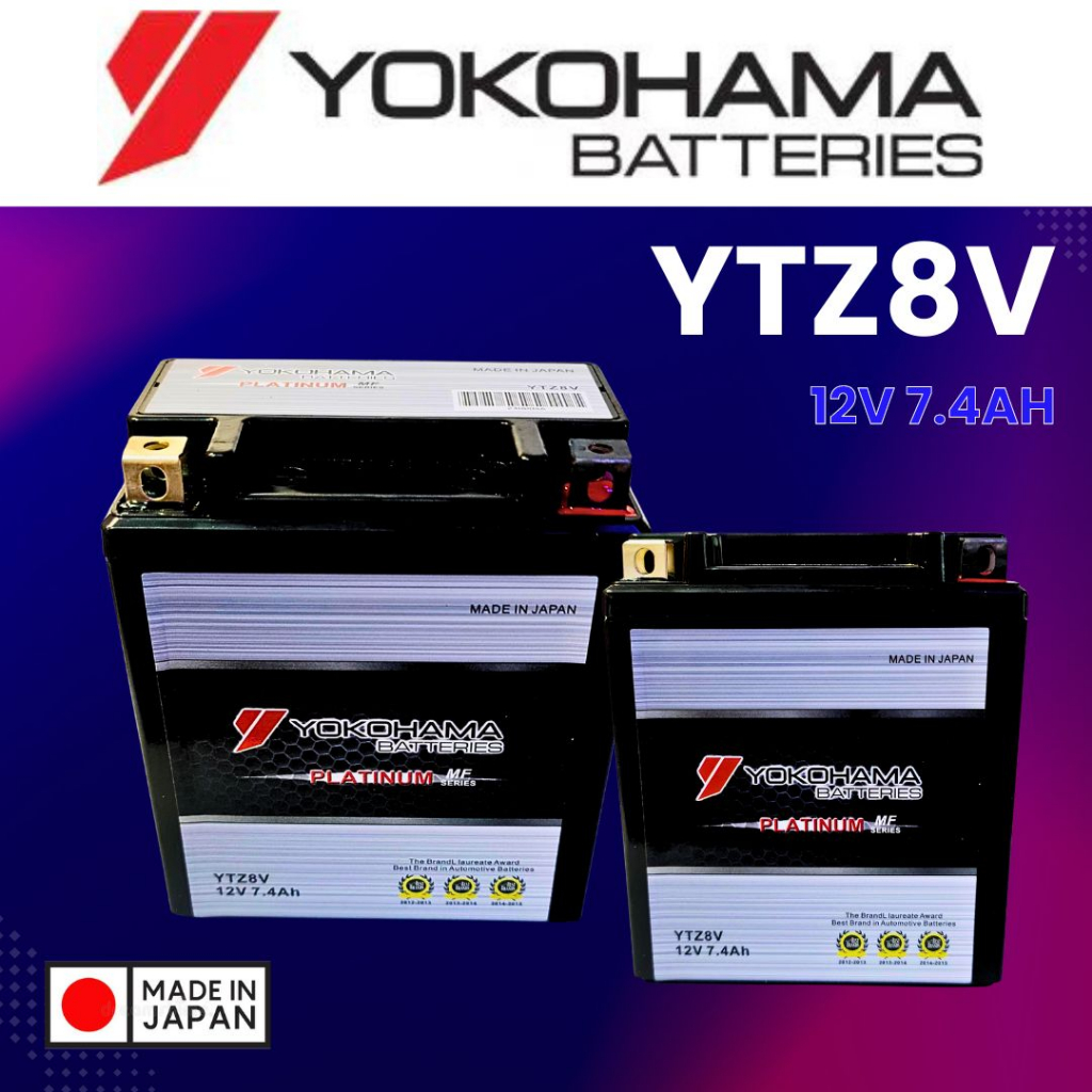 YTZ8 YTZ8V BATTERY GEL YOKOHAMA R25 XMAX250 REBEL500 ZZR KLX150 K250 RFS150 BENELLI DEMAK DZM200 ...