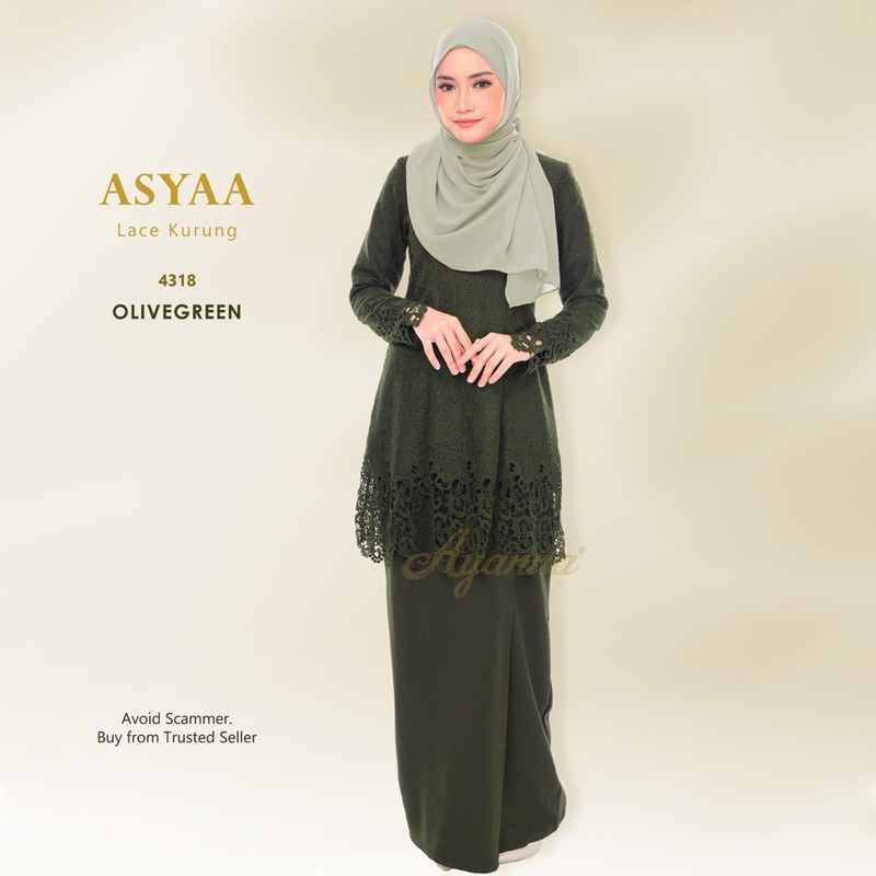 Baju Kurung Moden Lace Penuh Limited Edition by Ayanna Exclusive ...