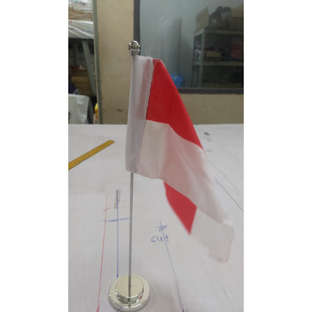 *Ready Stock* Indonesia Table Flag / Bendera Meja Stainless Steel ...