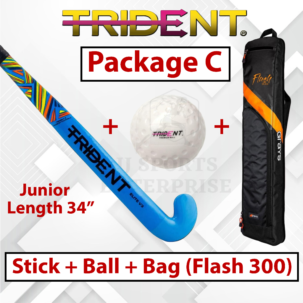 Trident Elite V3 Wood Fibreglass Reinforced Hockey Stick Training ...