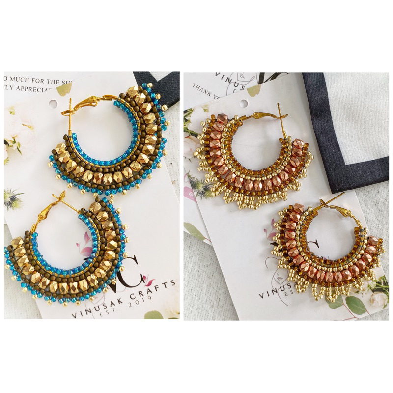 Vinusak Crafts | Handmade Beaded Earrings | Borneo Crafts | Sabah ...