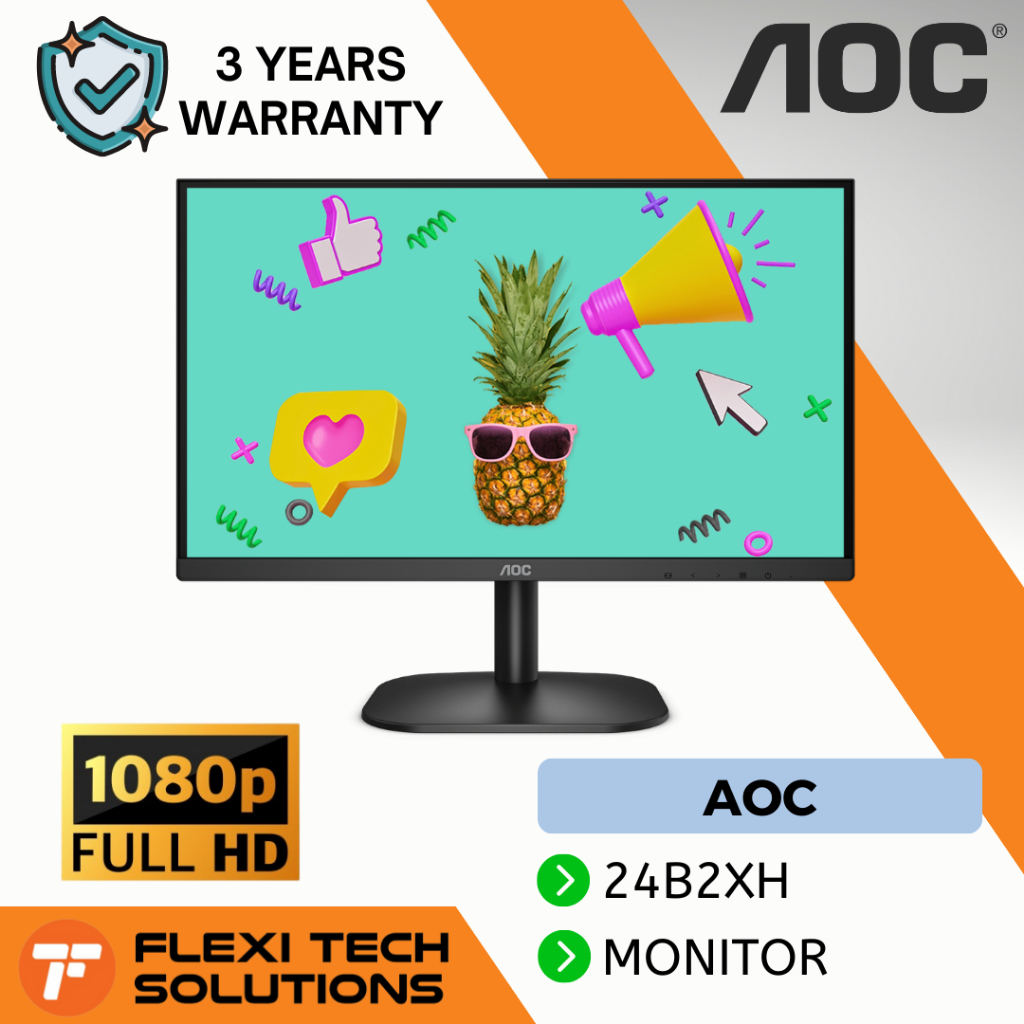 Flexi Tech AOC 24B2XH 23.8" IPS Monitor 75Hz Full HD (1920 x 1080 ...