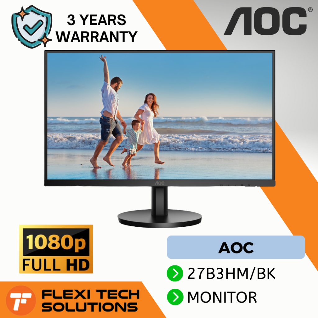 Flexi Tech AOC 27B3HM/BK VA Panel 75hz Full HD (1920x1080) Monitor ...