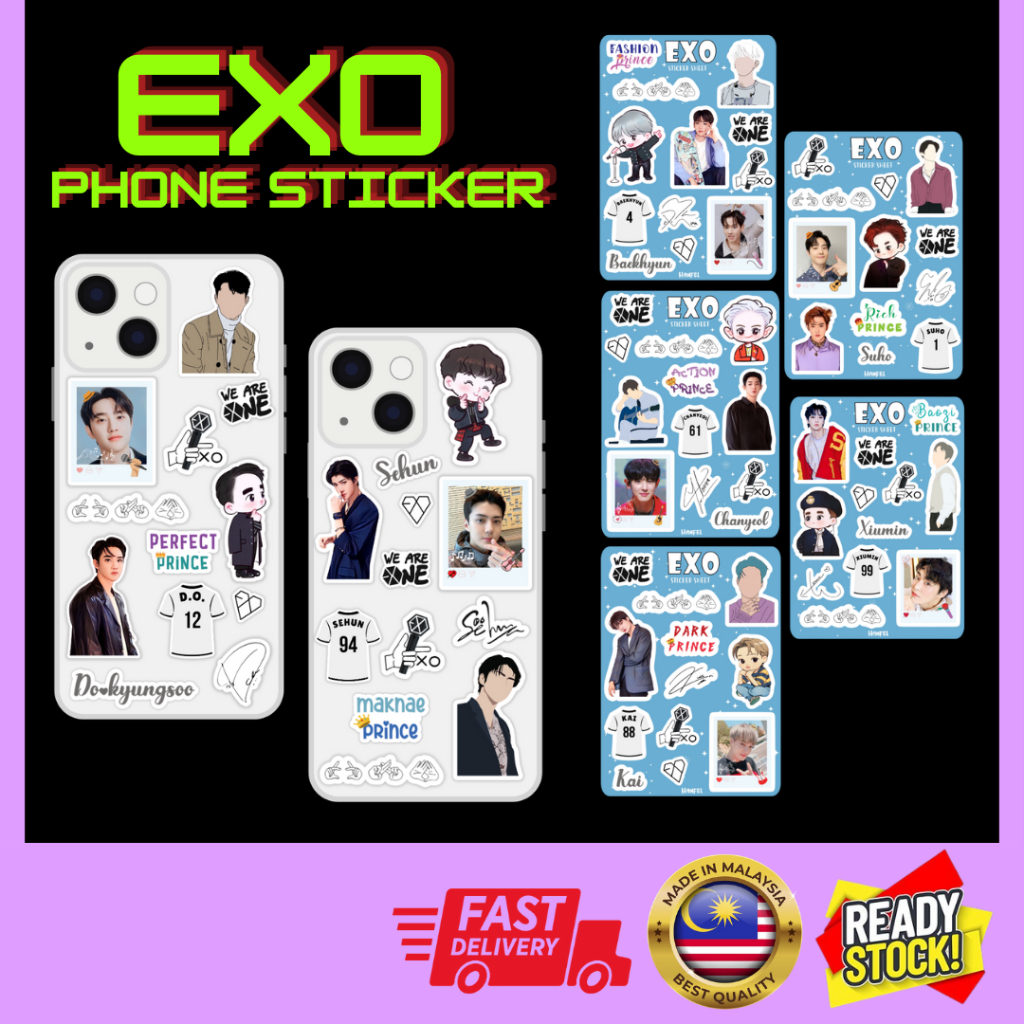 EXO edition sticker for phone ( waterproof ) | Shopee Malaysia