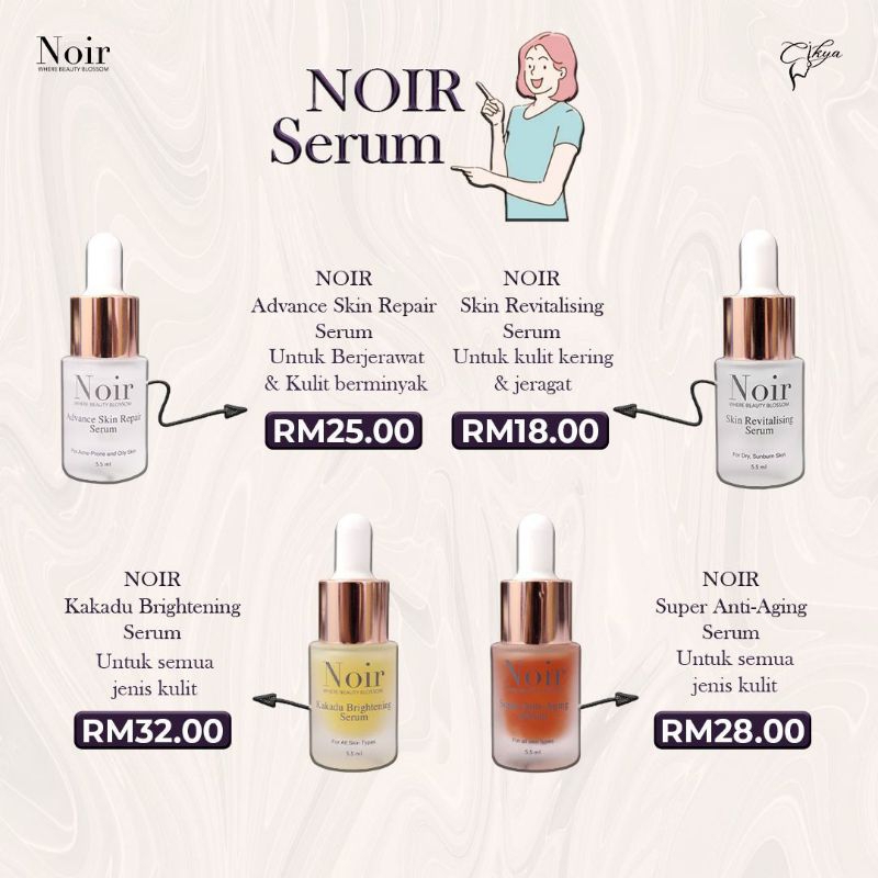 NOIR [ORIGINAL] SKINCARE SERUM REVITALISING ANTI AGING KEKADU ACNE ...