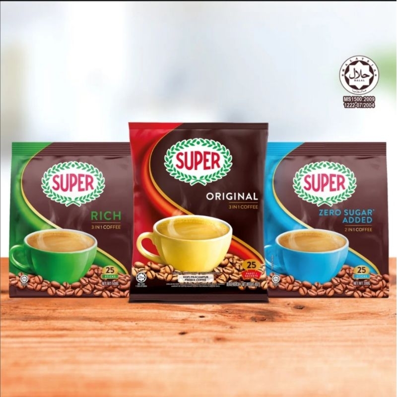 [Rm10.90 @ 14/10/25] Super 3in1 Instant coffee Original Rich zero Sugar ...