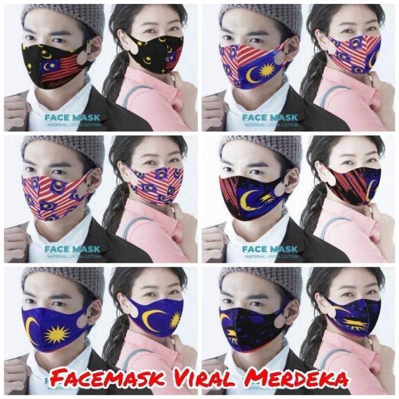 FACE MASK MERDEKA BENDERA MALAYSIA DEWASA | Shopee Malaysia