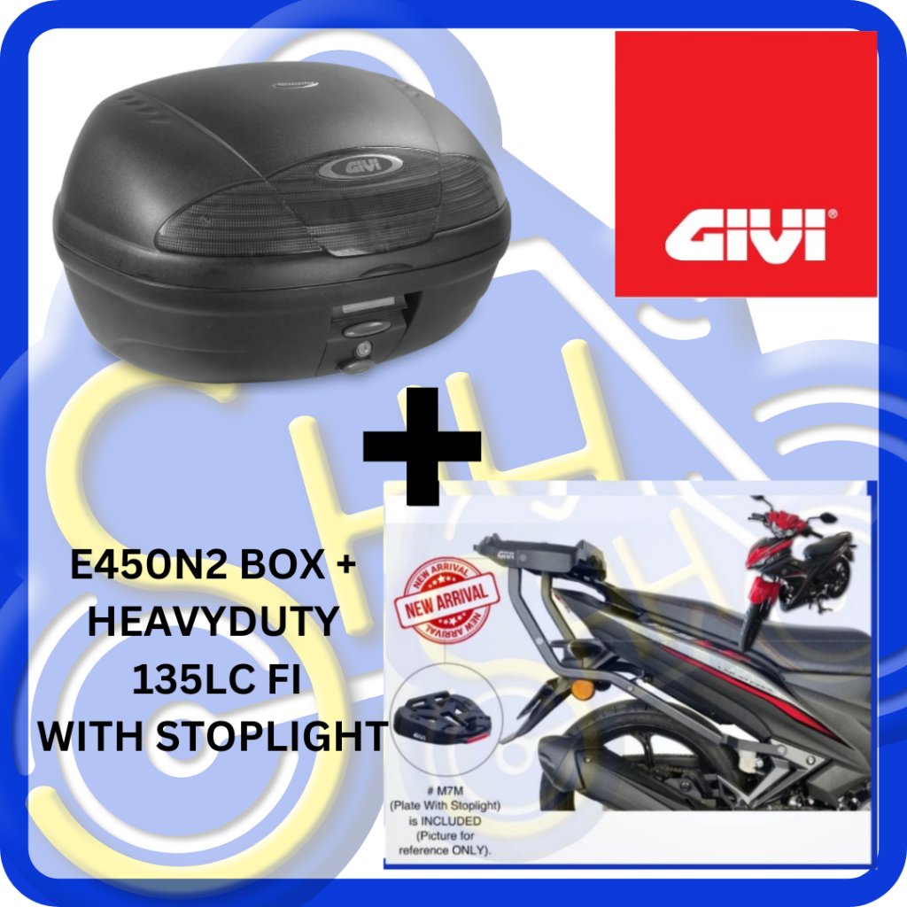 ORIGINAL GIVI BOX E450N2 ACCESSORIES MONOLOCK TOP CASE ORI GIVI E450N2 ...