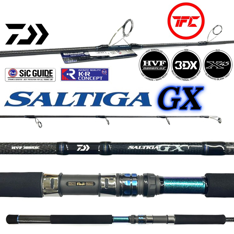 DAIWA Saltiga GX SD 20’ (JDM) Spinning Rod Popping Kolam Mekong Heavy Cast Bottom | Shopee Malaysia