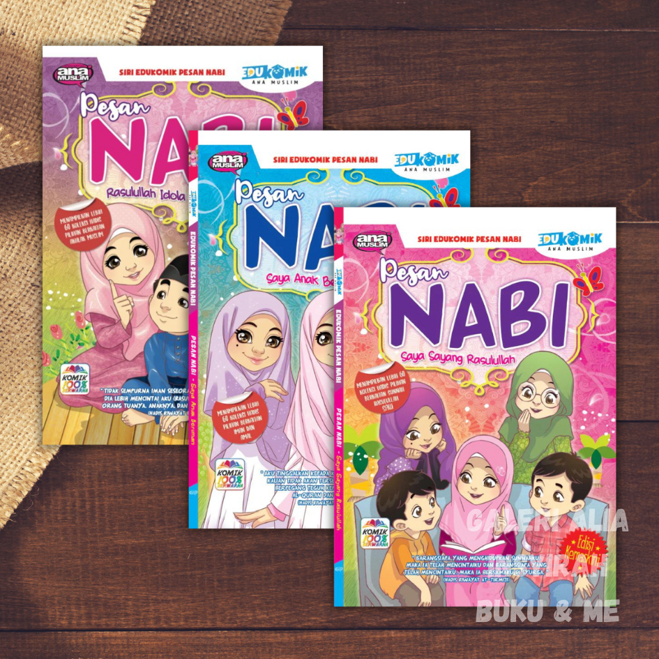 Buku Komik Kanak kanak Pesan Nabi Edukomik ANA MUSLIM Saya Anak Beriman ...