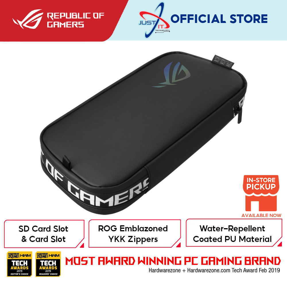 ASUS ROG ALLY TRAVEL CASE (Water-repellent coated PU Material / SD card ...