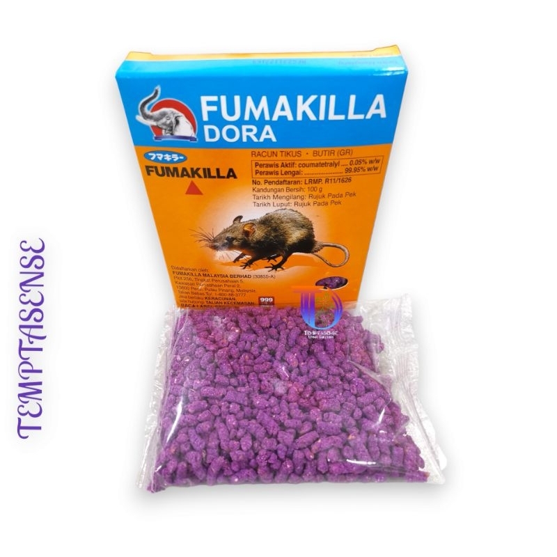 FUMAKILLA DORA 100G BAIT/UMPAN 100G (RACUN TIKUS/RAT POISO N) | Shopee ...