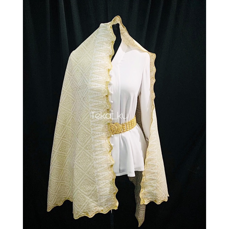 SONGKET VEIL SHAWL SULAM KLASIK PENGANTIN NIKAH KAHWIN TUNANG | Shopee ...