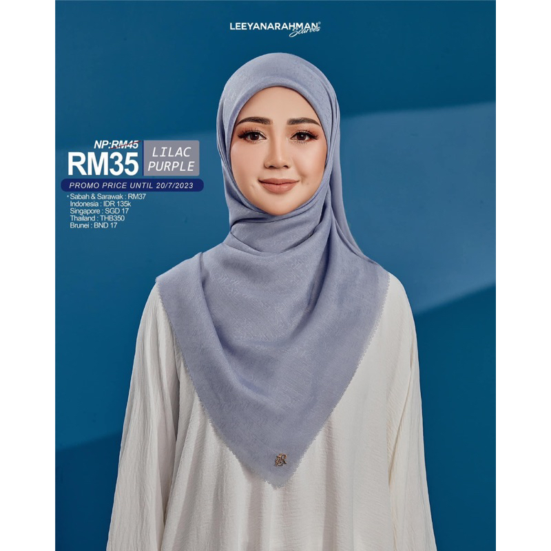 LEEYANARAHMAN TUDUNG PLAIN MONOGRAM | Shopee Malaysia