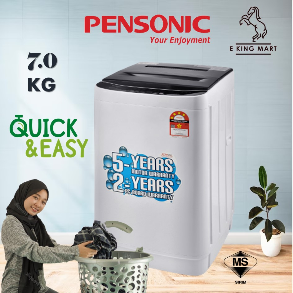 PENSONIC Washing Machine 7KG Fully Automatic Mesin Basuh PWA-7018 ...