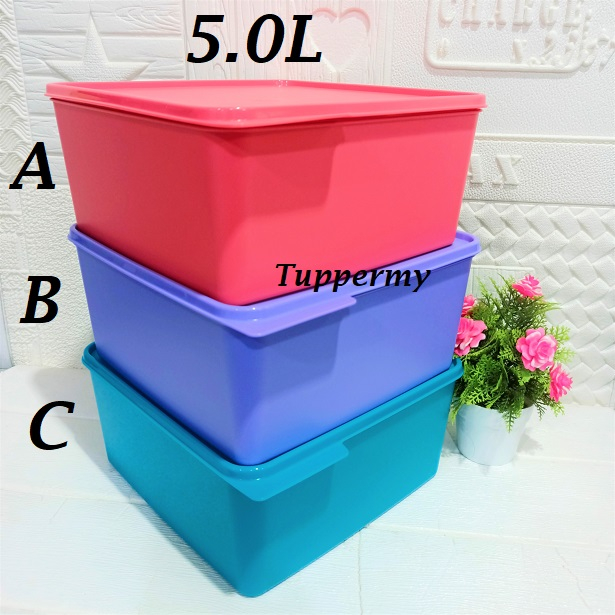 *1pc/3pcs*Tupperware Snack & Stack Cozy Nest Bekas Besar big size 5L 5 ...