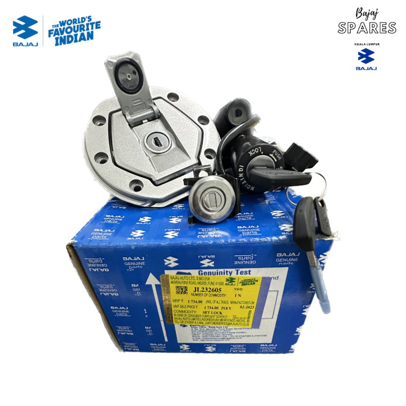 LOCK KEY WITH TANK CAP ABS NS200 PULSAR BAJAJ | Shopee Malaysia