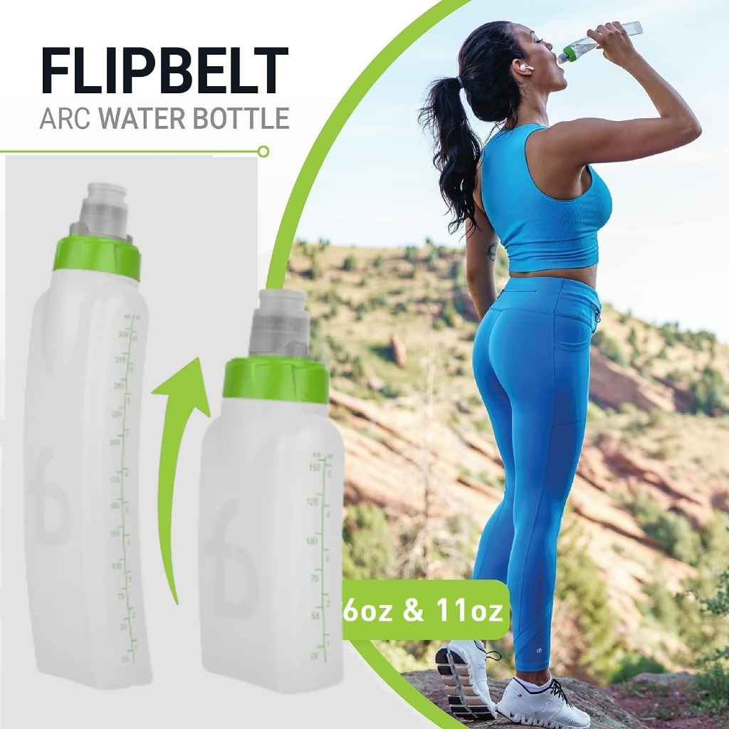 FlipBelt Arc Water Bottles Portable Lightweight Running Small Water ...
