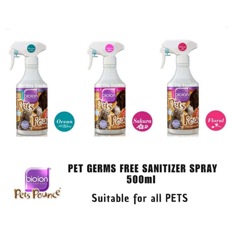 Bioion Pets Pounce Pet Sanitizer Cat Spray 500ML / FOR Dog & Cat Spray ...
