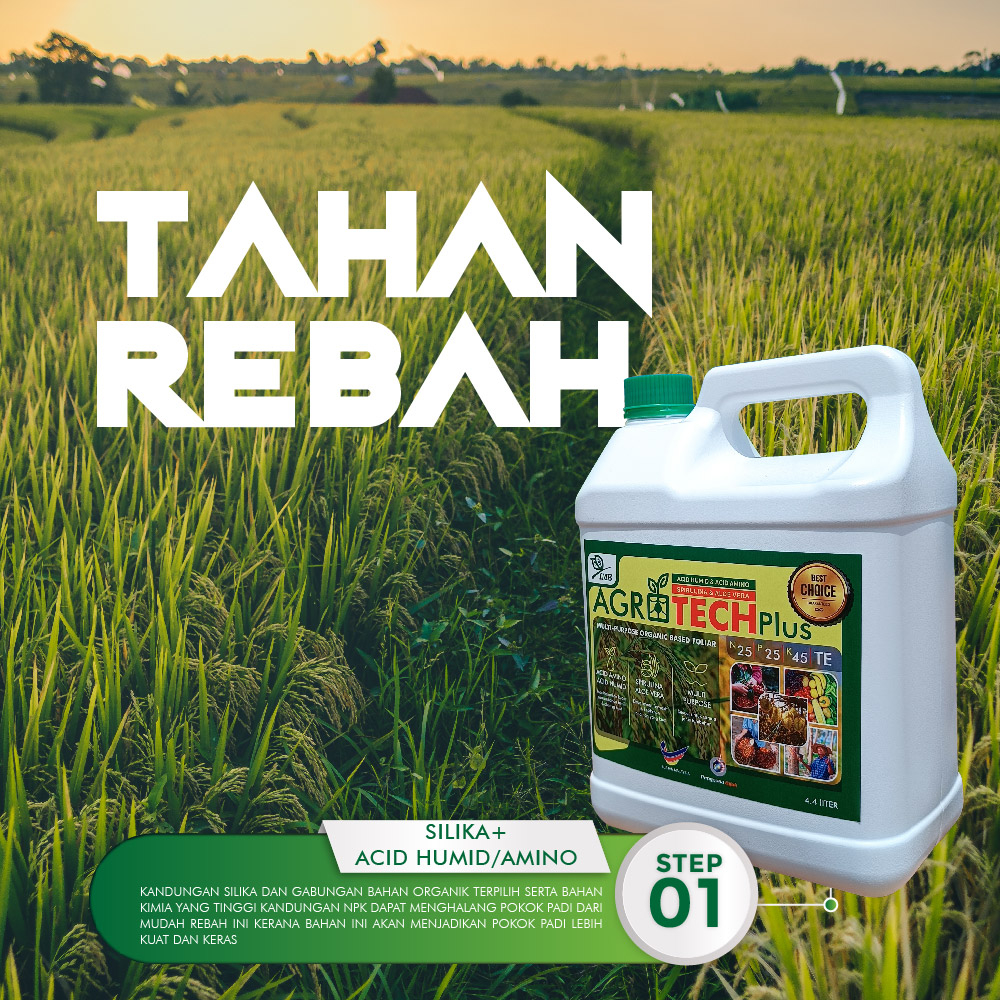 AGROTECH PLUS Organic Based Foliar (Baja Semburan Berasaskan Organik) N25 P25 K45 + Silika ...