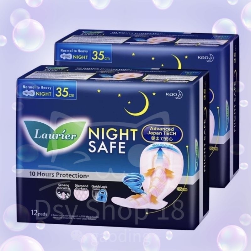 Laurier Night Safe Wing 35cm (12’s x 2) Twin Pack | Shopee Malaysia