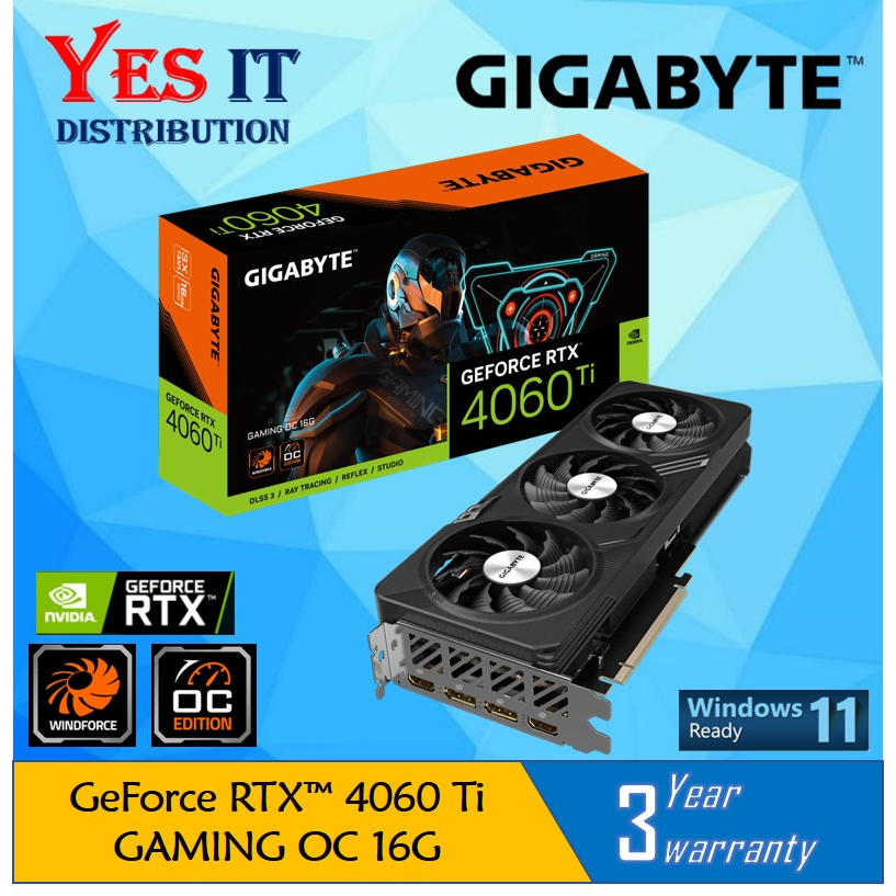 Gigabyte GeForce RTX­­™ 4060 Ti GAMING OC 16G Graphics Card ( GV ...