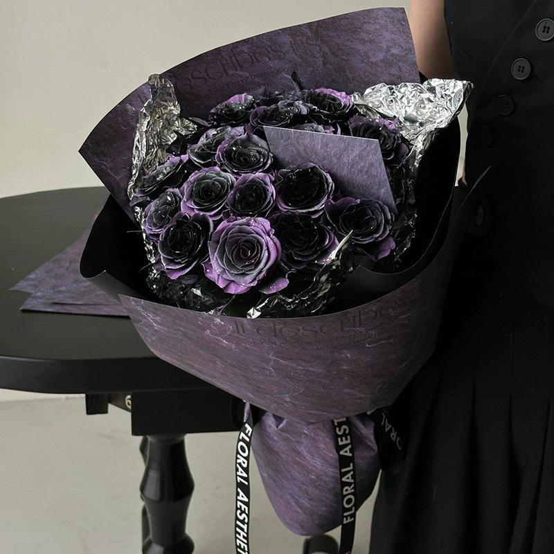 READY STOCK EzWrap.my Marble Plum Color Series Craft Flower Wrapping ...