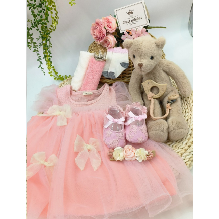 Angeliz Flower Girl Pink Lace Hamper Set (11pcs) | Shopee Malaysia