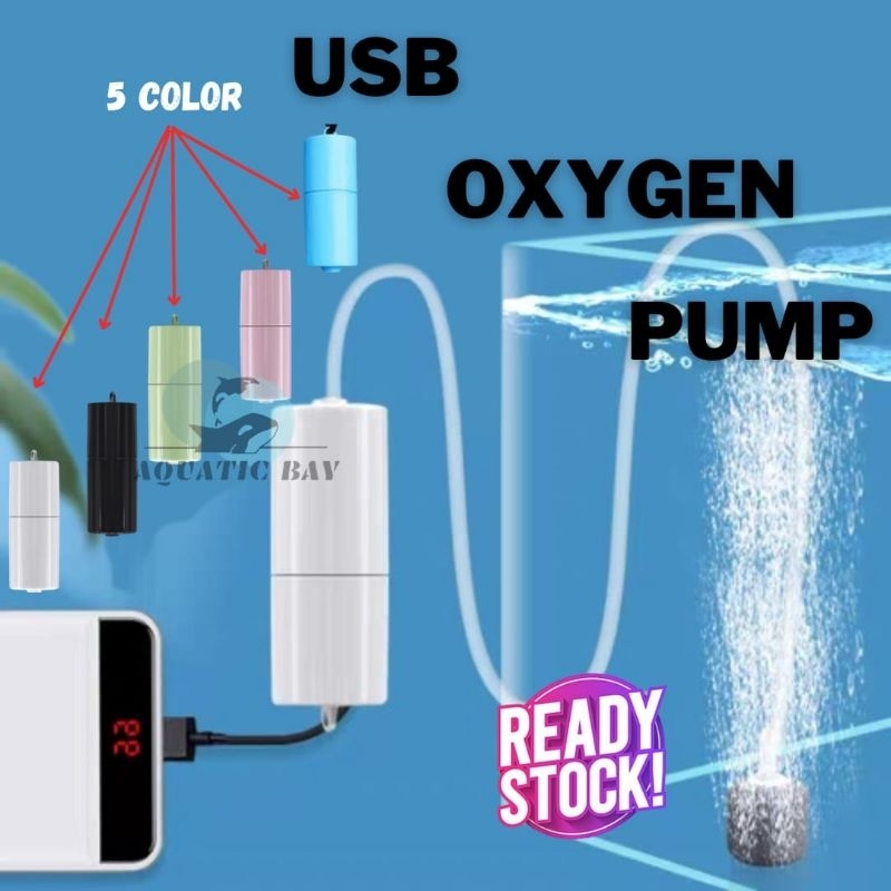 【NEW】Portable Mini USB Air Pump Aquarium Fish Tank Strong Oxygen Air ...