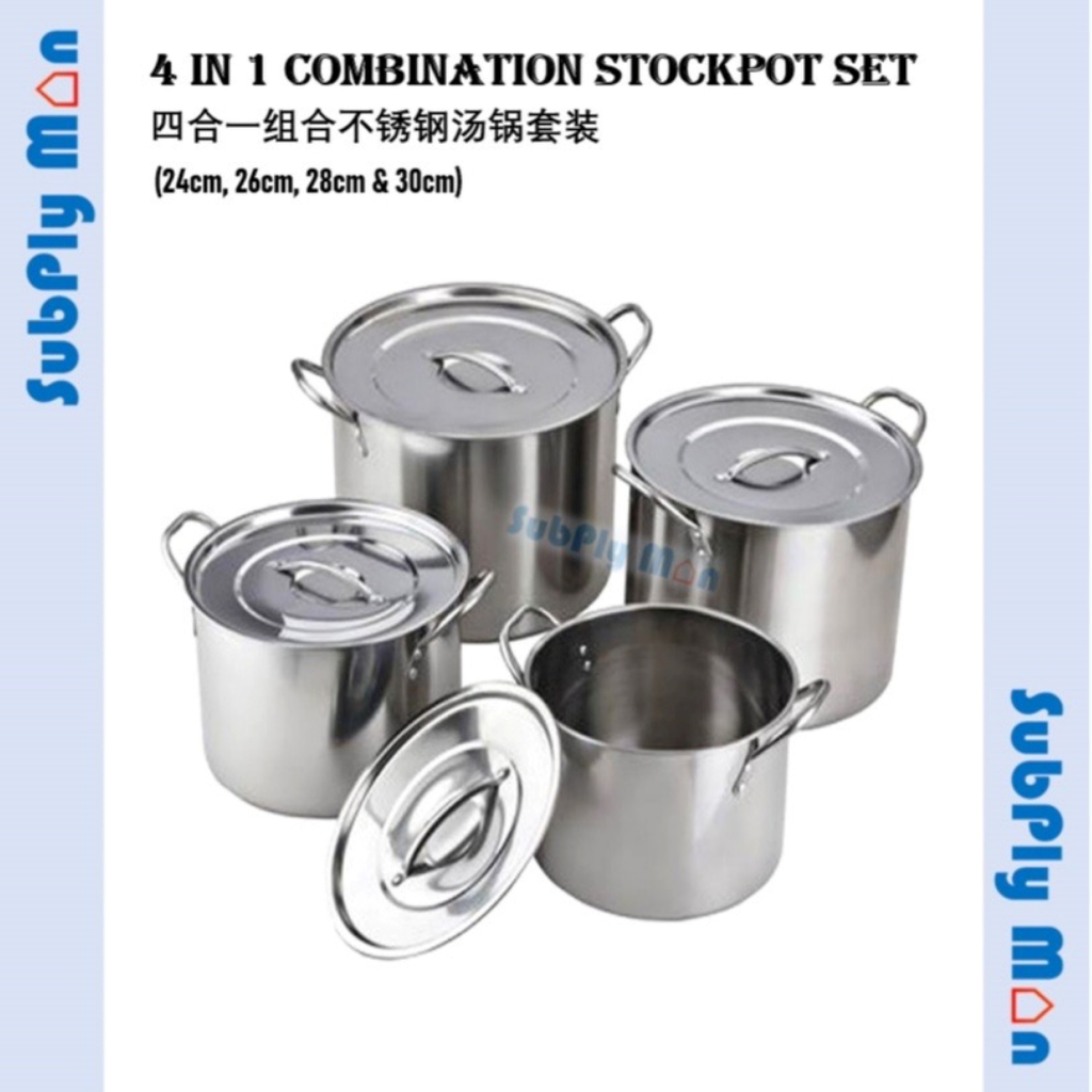 (6L/8L/11L/13L) Stainless Steel 4 in 1 Stock Pot/Cooking Pot/Soup Pot ...