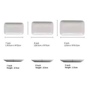 Rectangle Plate Ceramic Porcelain Swallow Dish Food Sauce Pinggan Kuih ...