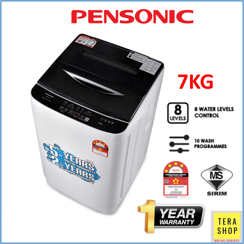 Khind WM70A 7KG / WM80A 8KG / WM100A 10KG / WM120A 12KG / Pensonic 7KG / 11KG Fully Auto Washing ...