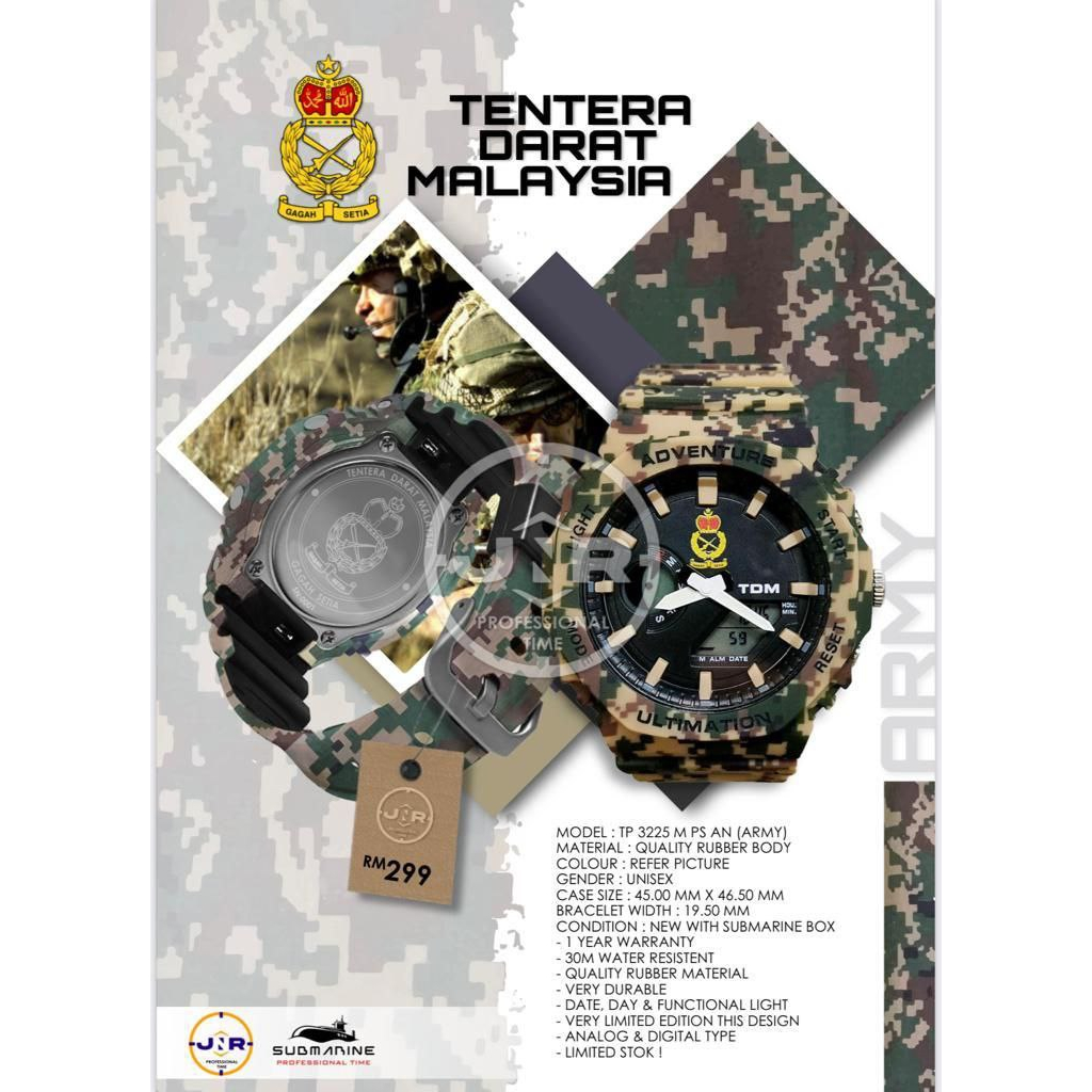 JAM SUBMARINE ORIGINAL TDM TP 3225 CELORENG HIJAU | Shopee Malaysia