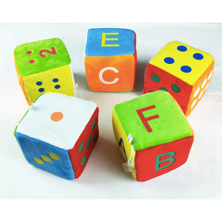 Baby Number Alphabet ABC Color Learn Dice Soft Play Toys Kids Dadu ...