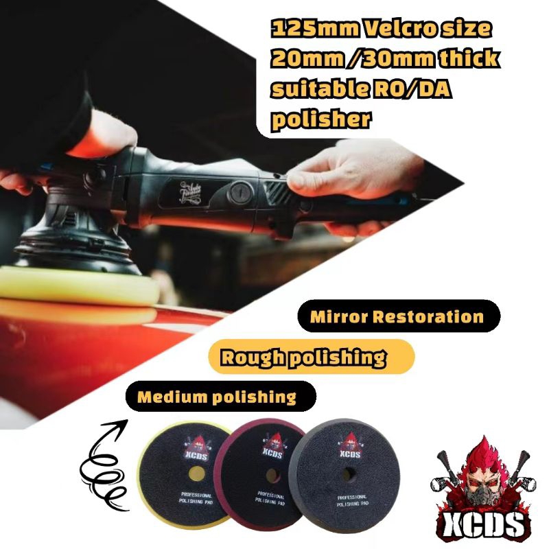 3Pcs 5-6Inch Imported Sponge Polishing Pad Car Waxing Polishing Sponge ...