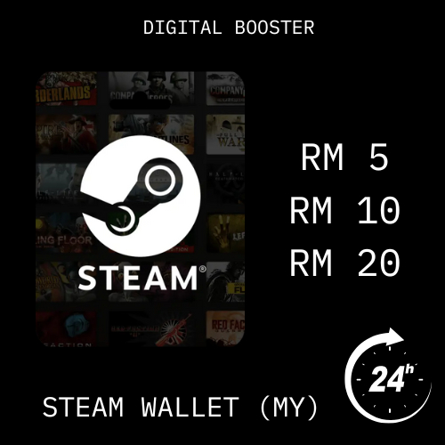 [24/7 Self Redeem] Steam Wallet Code MY RM5/RM10/RM20 | Shopee Malaysia