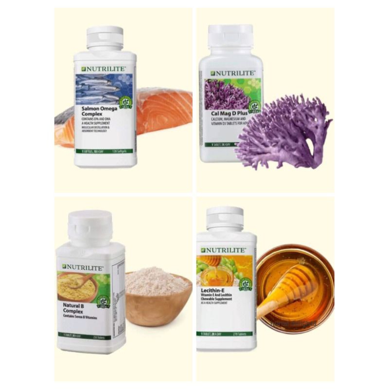 Nutrilite Salmon Omega, Cal Mag D Plus, Lecithin-E, Natural B Complex ...
