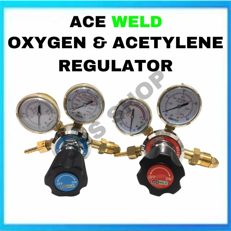 ACEWELD Oxygen Gas Regulator & Acetylene Gas Regulator/Kepala GAS ...