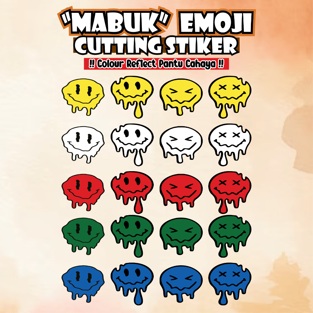 STICKER "MABUK" EMOJI 🔥Cutting Sticker 🔥5 DESIGN TO CHOOSE 🔥READY STOCK ...